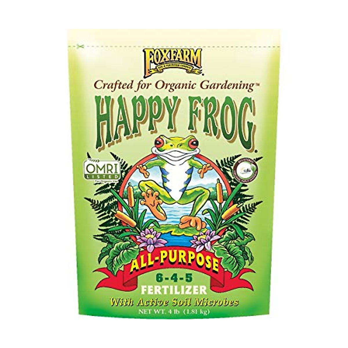 FoxFarm FX14620 Happy Frog All-Purpose Fertilizer, 4 lb Bag Nutrients