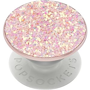 PopSockets Phone Grip with Expanding Kickstand, Glitter PopGrip - Rose