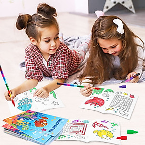 24 Pcs Under the Sea Mini Coloring Books Ocean Animals Party Favors Drawing Book Bulk for Kids Ocean Fish Birthday Party Mermaid Party Goodie Bag Gift Stuffer School Classroom Activity Supplies