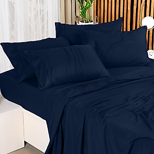 Utopia Bedding Full Bed Sheets Set - 4 Piece Bedding - Brushed Microfiber - Shrinkage and Fade Resistant - Easy Care (Full, Navy Blue)