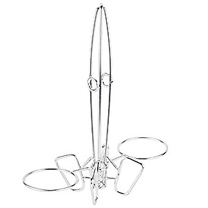 G.E.T. 4-982029 Onion Ring Tower with Two Sauce Cup Holders, Stainless Steel (Sauce Cups Sold Separately), 1 Count (Pack of 1)