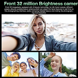 MOONTERGEER S23 Ultra Cell Phone 6GB + 128GB, 7.3" Display, Smartphone Android 13, 64MP Mobile Phone, 6800 mAh (Color : Green)