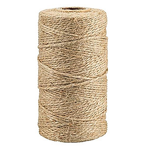 KINGLAKE 328 Feet Natural Jute Twine Best Arts Crafts Gift Twine Christmas Twine Durable Packing String