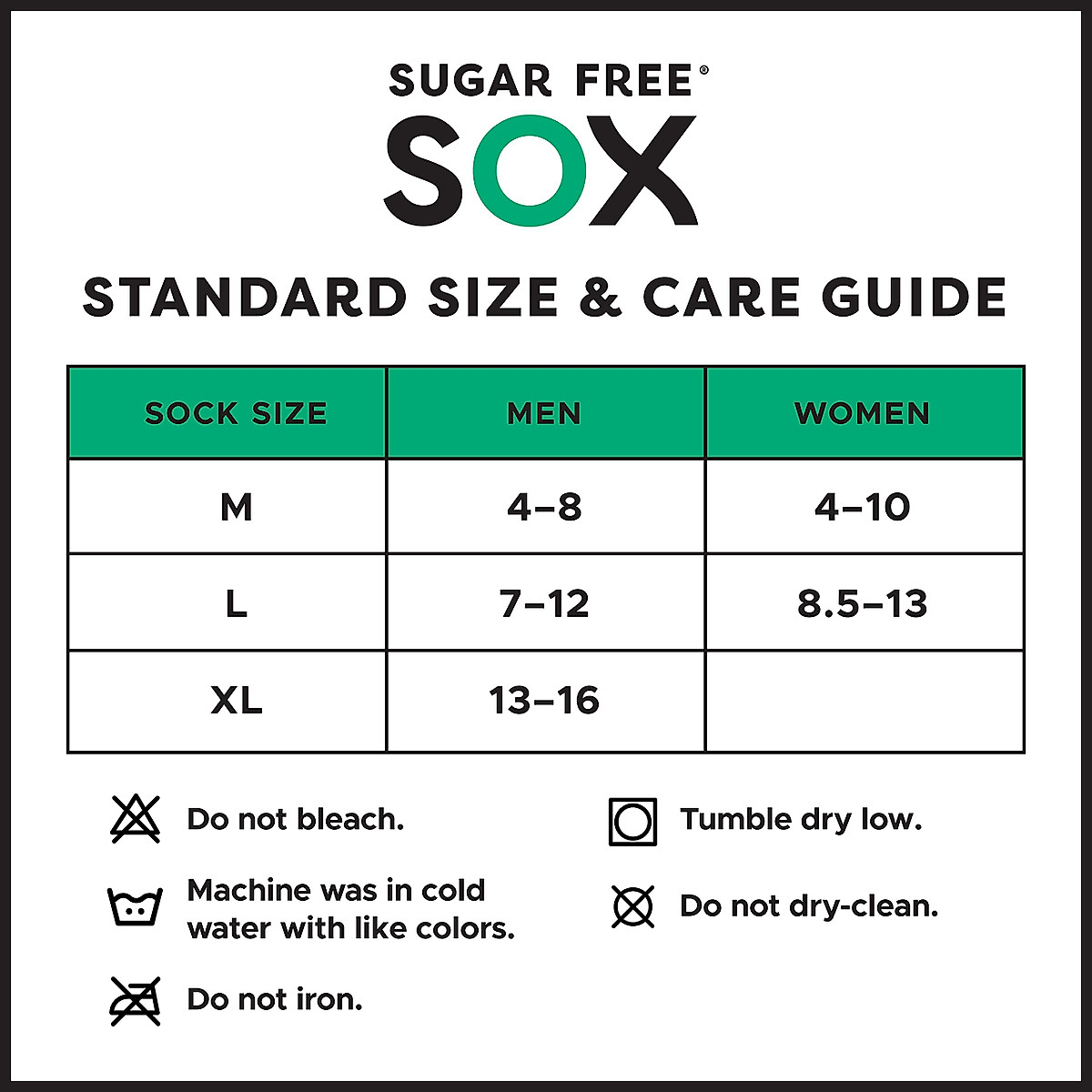 Sugar Free Sox Easy Fit Mens Big and Tall Cushioned Athletic Compression Socks Easy On/Off 1 Pair (13-16, Black)