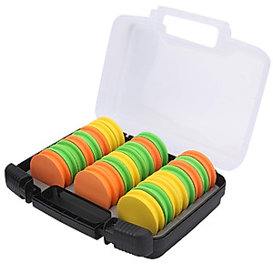 Flbirret 24pcs EVA Fishing Line Storage Spools Winding Board Tool Bobbin Tackle Mix Color High Density Foam ABS Plastic Excellent