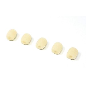 J&P 5 PCS Mini Beige Foam Cover Windscreen for Headset Lapel Microphones