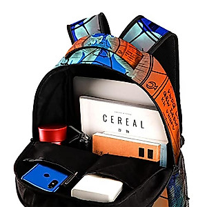 Bill Cipher Wheel Zodiac Backpack for Girls Boys for School Backpacks