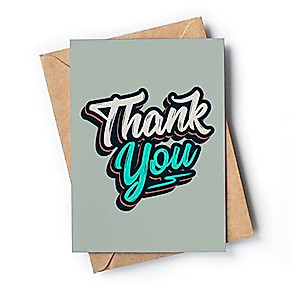 Individual Thank You card with envelope for any occasion | Awesome present idea to show gratitude for her or him | Perfect card to say thank you to a family member, a member of your staff or a friend