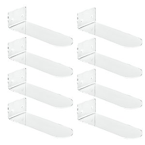 IEEK Floating Shoe Display 8 Pack,Levitating Acrylic Shoe Shelf for Wall,Clear Wall Mounted Shoe Rack Sneaker Display Shelves Space Saving Shoe Organizer Holder for Sneaker Collection