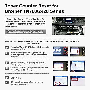 myCartridge SUPCOLOR Compatible Toner Cartridge Replacement for Brother TN760 TN 760 TN730 TN 730 to use with DCP-L2550DW HLL2390DW HLL2395DW HL-L2370DW MFC-L2710DW MFC-L2730DW Printer ( 4 Black)