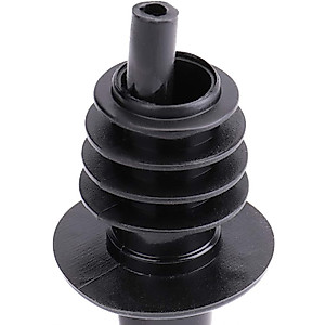 12 Pcs Wine Pourer with collar, Free Flow Black Plastic Liquor Bottle Pourer Spouts for Pouring Olive Oil, Wine, Sauce Vinegar, 12 Pieces per package
