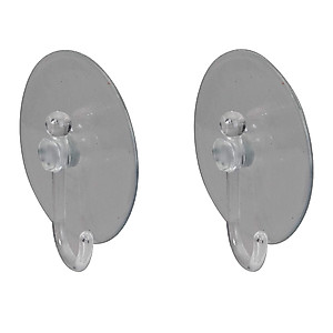 Northlight Pack of 2 Clear Suction Cups with Hooks 3"