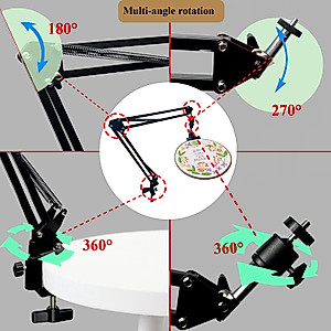 YUBAIHUI Embroidery Hoop Stand, 360° Adjustable Metal Embroidery Hoop Holder, Rotated Cross Stitch Stand, Cross Stitch Supplies Accessories