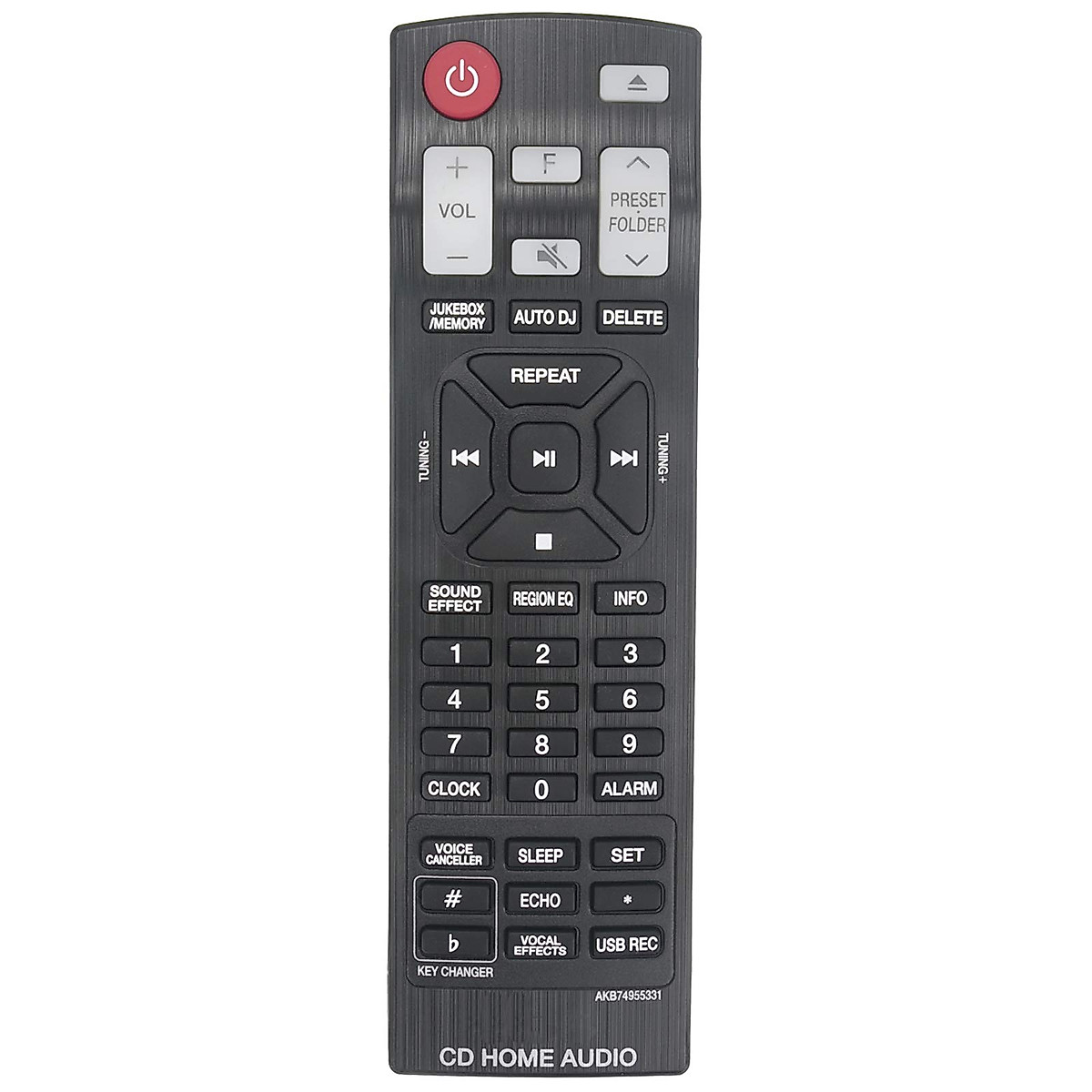 PERFASCIN AKB74955331 Replacement Remote Control Compatible with LG Mini Hi-Fi System CMS4550W CM4560 CJS45W CJ65 CJS65F CJ45 CJS45F FH6 CJ98 NJ98F CK43 CKD43F CK56 CKS57F CMS4550F