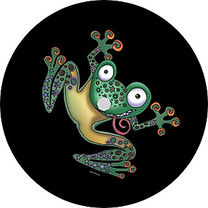 TIRE COVER CENTRAL Flippin' Frog Spare Tire Cover (Select tire Size/Back up Camera Option in menu)