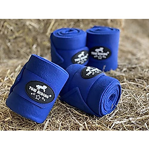 TGW RIDING Horse Polo Leg Wraps, 4-Pack (Royal Blue)(4.73inchesX118inches)