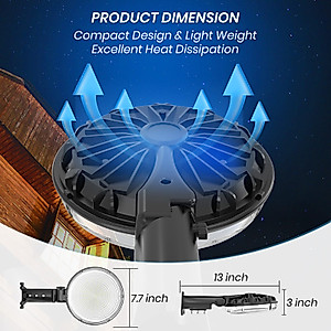 Hncelrat LED Barn Light - 15000LM Dusk to Dawn Outdoor Light, IP65 Waterproof Flood Security Lights - 6500k Barn Lights Outdoor with Photocell Angle Adjustable for Farmhouse Yard Garden Garage - 1Pack