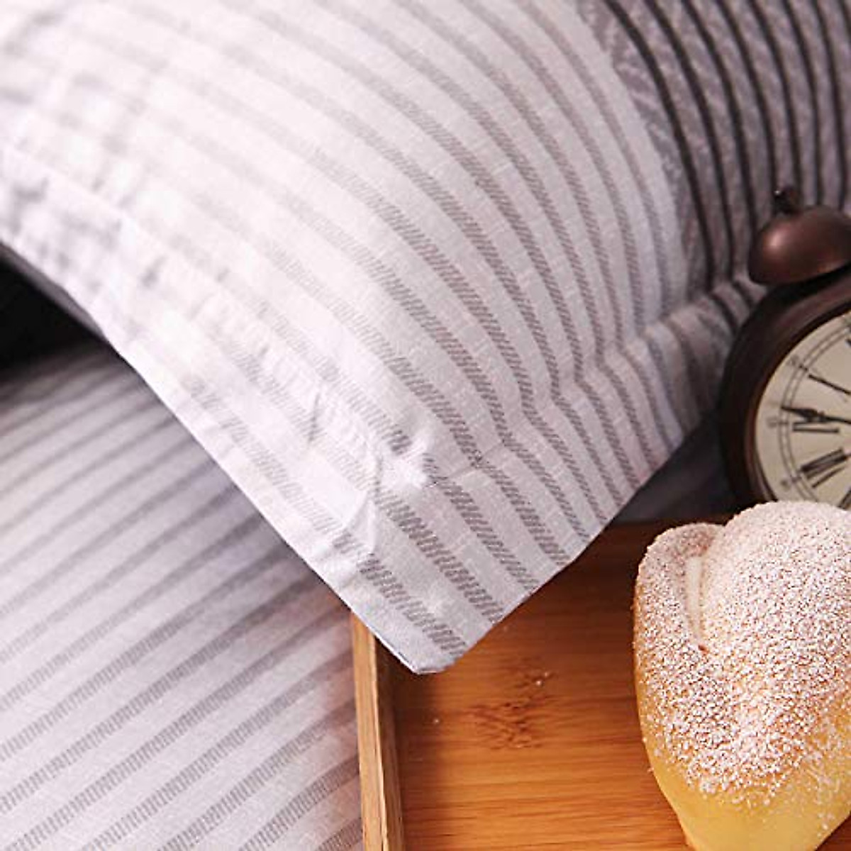 Bed Linen 3 Piece Bed Sheet Quilt Cover Quilt Cover Pillowcase Bedding Cover Stripe Style Quilt Cover Pillowcase Large taoxiang (Color : Red)