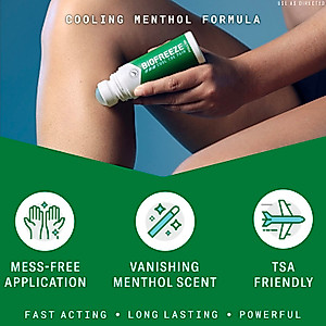 Biofreeze Menthol Pain Relieving Foam 3 FL OZ Roll-On Pain-Relieving Gel 3 FL OZ