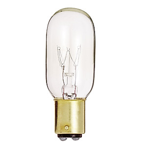 Satco S4721 130V DC Bayonet Base 25-Watt T8 Light Bulb, Clear
