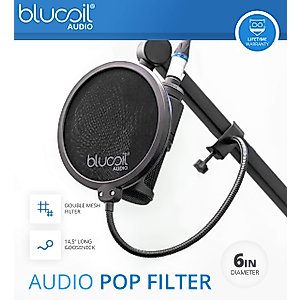 PreSonus AudioBox iOne 2x2 USB/iPad Audio Interface for Windows, Mac, and iOS Bundle with Blucoil 10-FT Balanced XLR Cable, and Pop Filter Windscreen