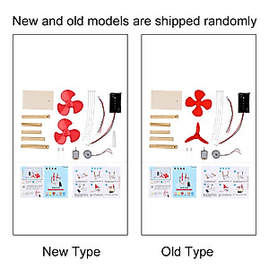 Pssopp DIY Wind Generator Toy 1.5V Small Motor Vertical Wind Turbines Electricity Power Generator Model Children Educational Toy Kit