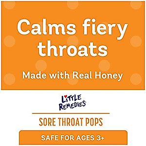 Little Remedies Sore Throat Pops, Made With Real Honey, 10 Count
