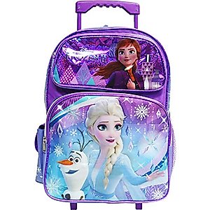 Disney Frozen 2 Elsa & Anna Kids Backpack 16" Rolling/Roller Large Bag 20225