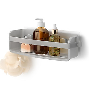 Umbra Flex Adhesive Shower Shelf for Bathroom, Grey