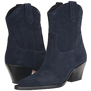 Dolce Vita Women's Runa Western Boot, Royal Blue Suede, 8