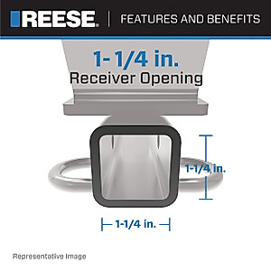 Reese Towpower 77183 Class I Insta-Hitch with 1-1/4" Square Receiver opening