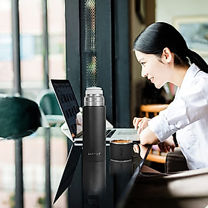 Thermoses Mug with Coffee Mug Vacuum Insulated Stainless Steel Thermos Leak Proof Portable Coffee and Beverage Insulation Pot for Travel, Office and Picnic (480ml / 16.3oz, Black)