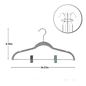 VECELO Premium Velvet Clothes Hangers Suit with Metal Clips (20 Pack)-Non Slip & Space-Saving with 1 Magic Hangers & 2 Tie Rack Excellent for Men and Women