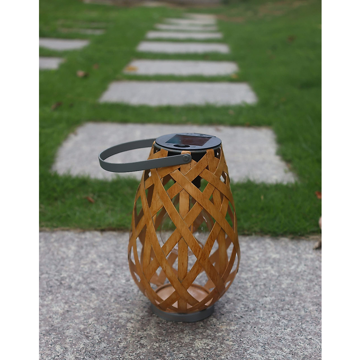 Metal Solar Lantern for Hanging or Table,Waterproof Outdoor Solar Lights for Patio Courtyard Garden
