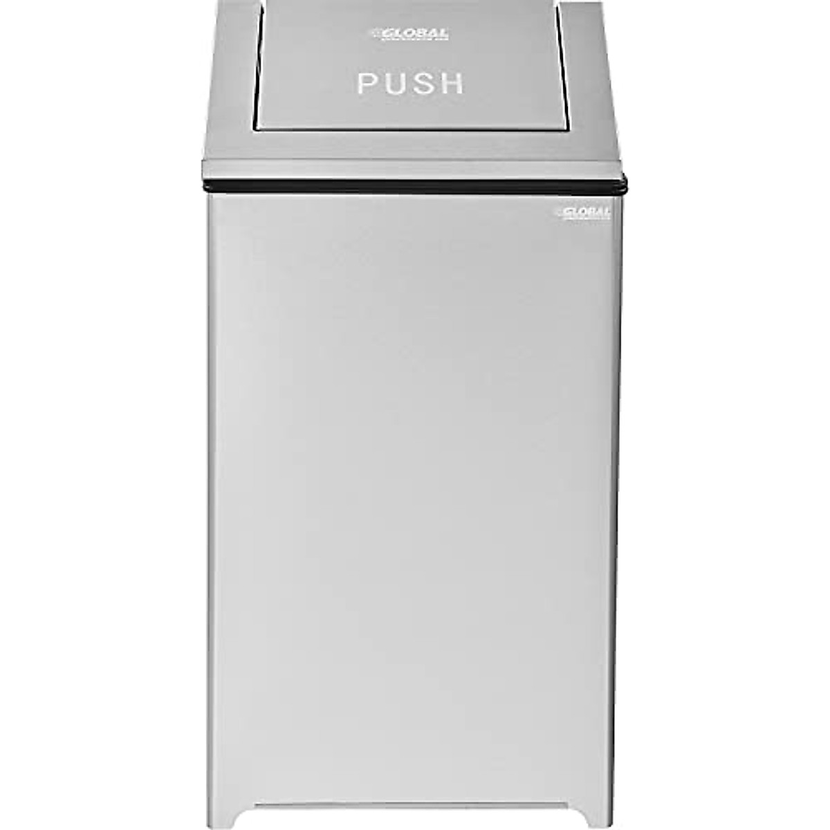 Global Industrial 40 Gallon Stainless Steel Swing Top Receptacle