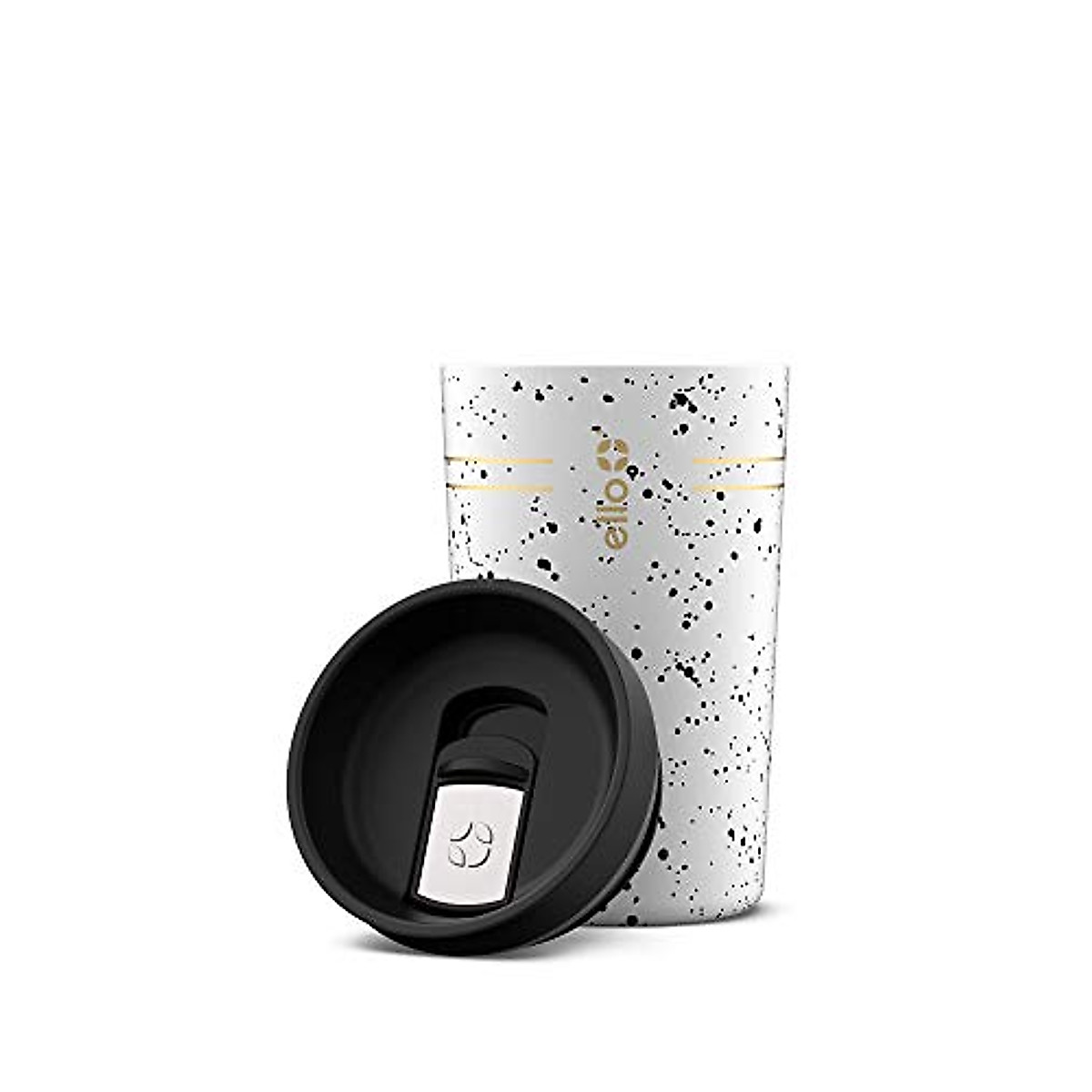 Ello Jones Stainless Steel Travel Coffee Mug -Travel Tea Mug, 11oz, White Speckles