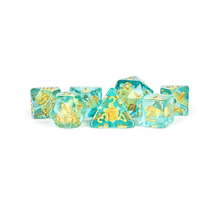 FanRoll 16mm Resin Poly DND Dice Set: Turtle Dice, Role Playing Game Dice for Dungeons and Dragons