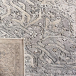 Safavieh Oregon Collection 3' x 5' Ivory/Grey ORE867A Oriental Distressed Non-Shedding Area Rug