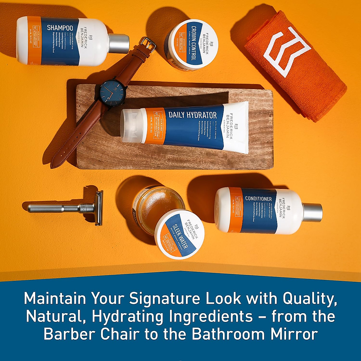 Frederick Benjamin Shampoo, with Natural Oils, Cleanses & Hydrates Dry Scalp & Hair, 12oz