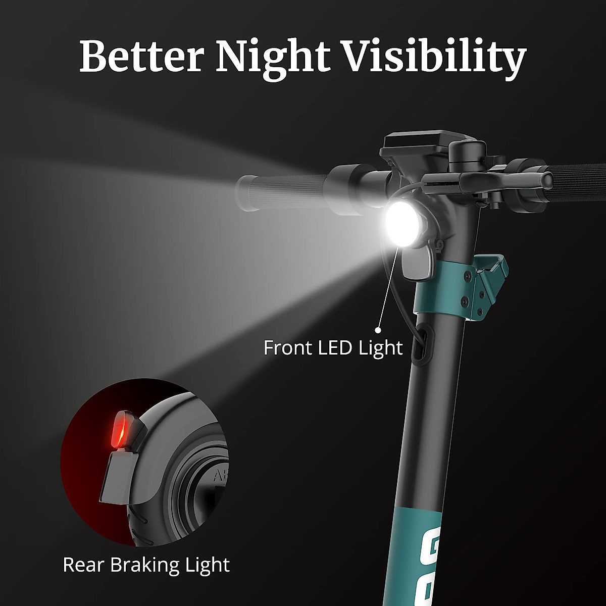 Gotrax GMAX Electric Scooter, 10" Pneumatic Tire, Max 42 Mile & 20Mph by 500W Motor, Double Anti-Theft Lock, Bright Headlight and Taillight, Foldable and Cruise Control Electric Scooter for Adult