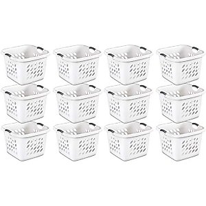 Sterilite 12178006 Ultra Square Laundry Basket with Titanium Inserts (12 Pack)
