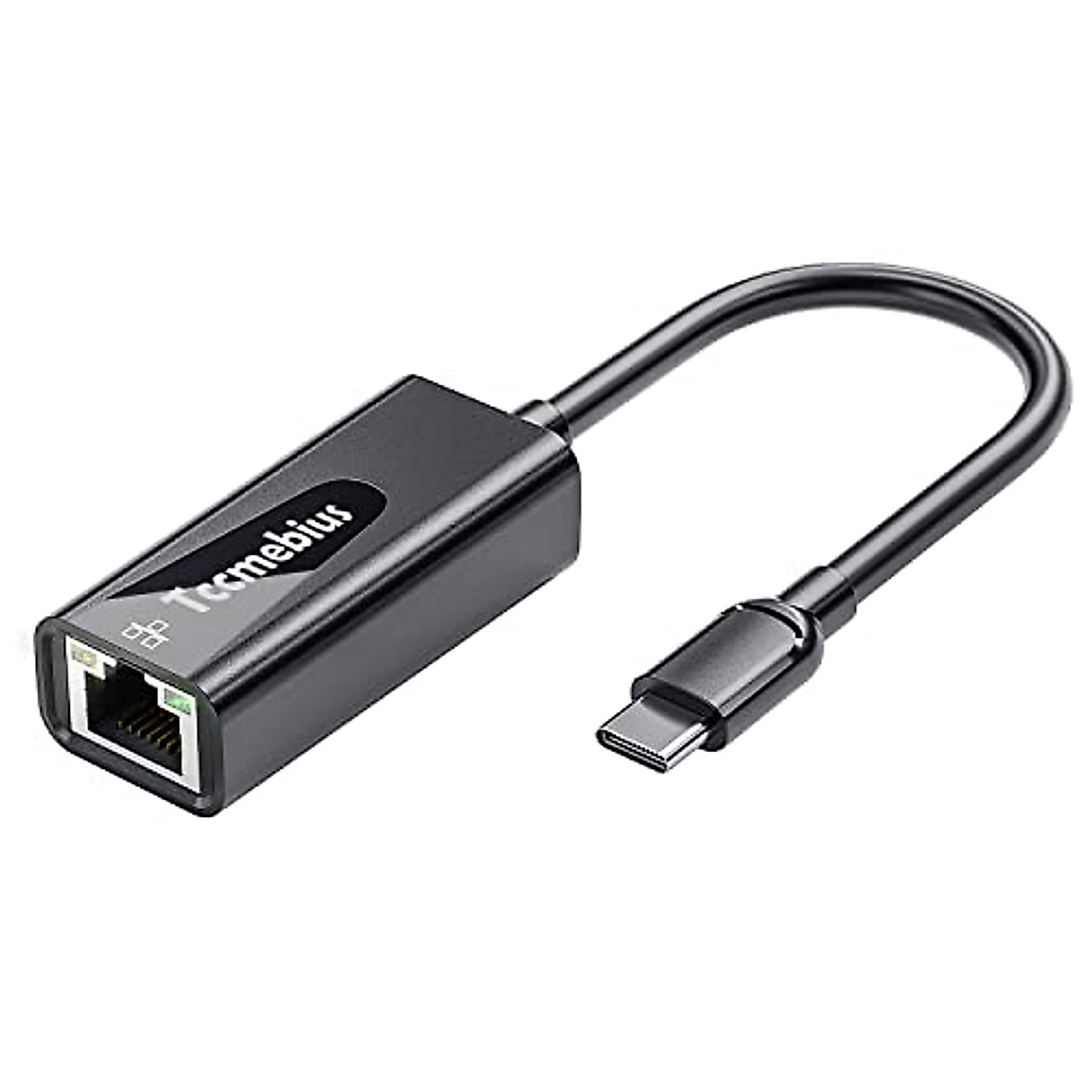 Tccmebius USB C Ethernet Adapter, USB C to 10 100 RJ45 Network Adapter LAN Wired Adapter, for MacBook Pro/Air, iPad Pro, Dell XPS, MateBook, Smartphone, Compatible Windows 7/8/10, Mac OS (TCC-S20C)