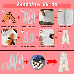 3FT Marquee Light Up Letters A, Big Marquee Letter for Graduation Baby Shower Birthday Engagement Wedding Marry Me Party Decoration Backdrop