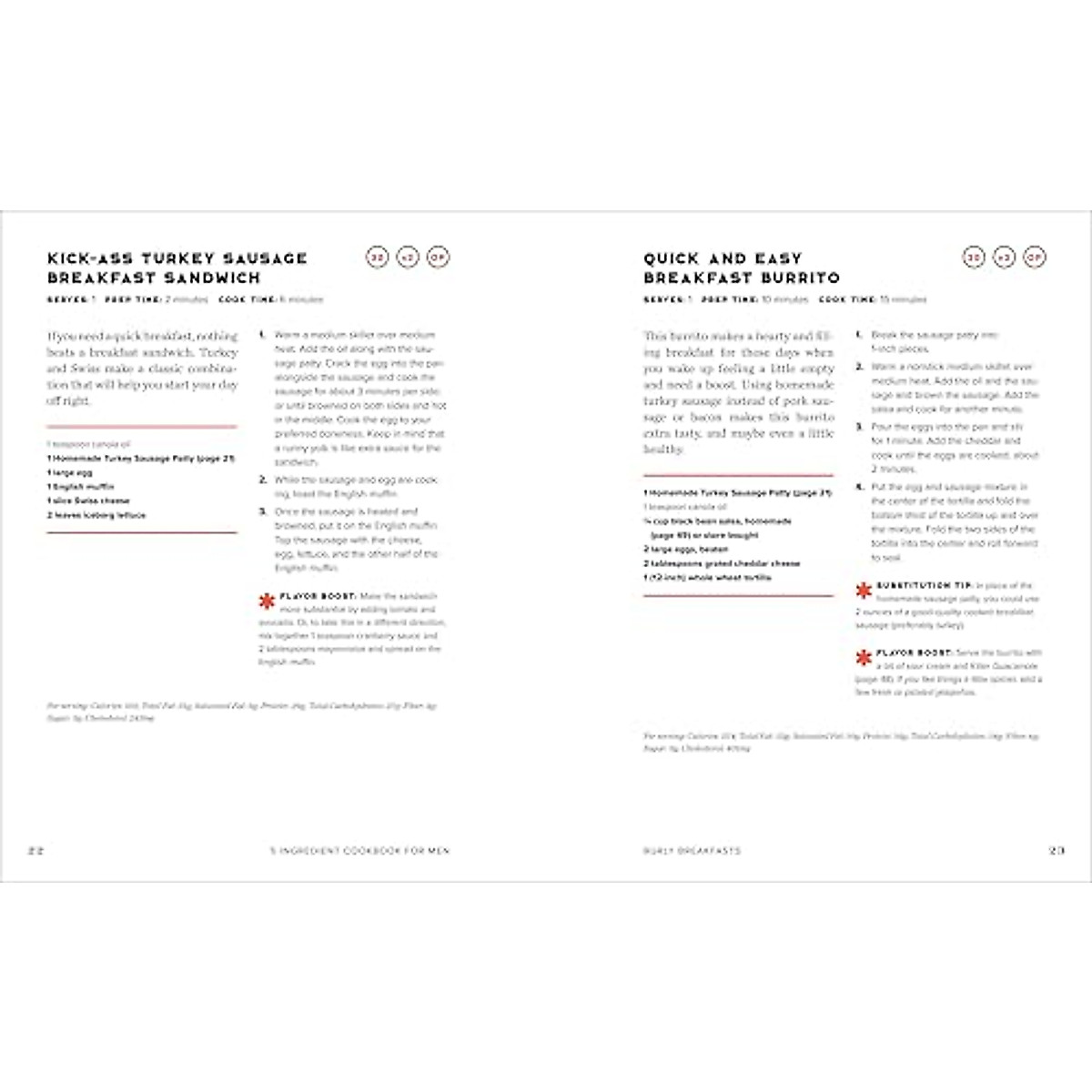 The 5-Ingredient Cookbook for Men: 115 Recipes for Men with Big Appetites and Little Time