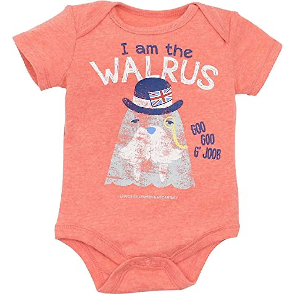 Lyrics by Lennon and McCartney Newborn Baby Boys 5 Pack Short Sleeve Bodysuits Multi 3-6 Months