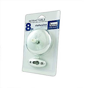 Homz® 8 ft. Retractable Clothesline, Wall Mounted, Chrome