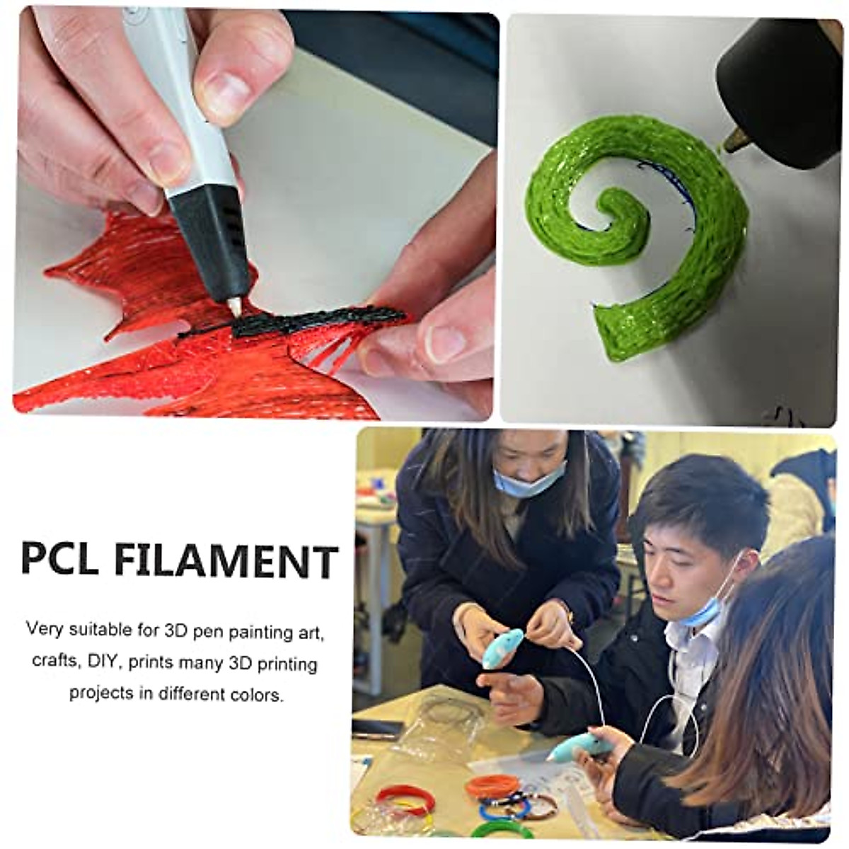 Baluue 3D Pen Filament 3D Print Pen 90 pcs Printing Replacement Filament Refill Mm Printer Temperature High Pla Pen Refills Accessories Supplies Filaments D 3D Printing Pen 3D Printing Pen