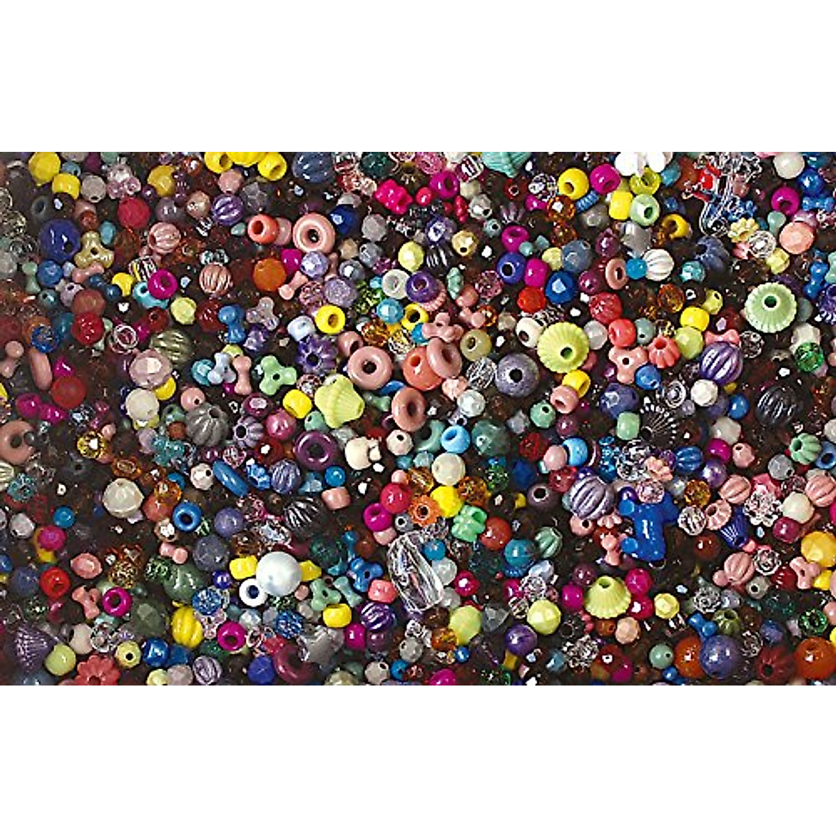 The Beadery Bonanza 5LB of Mixed Craft Beads, Sizes, Multicolor