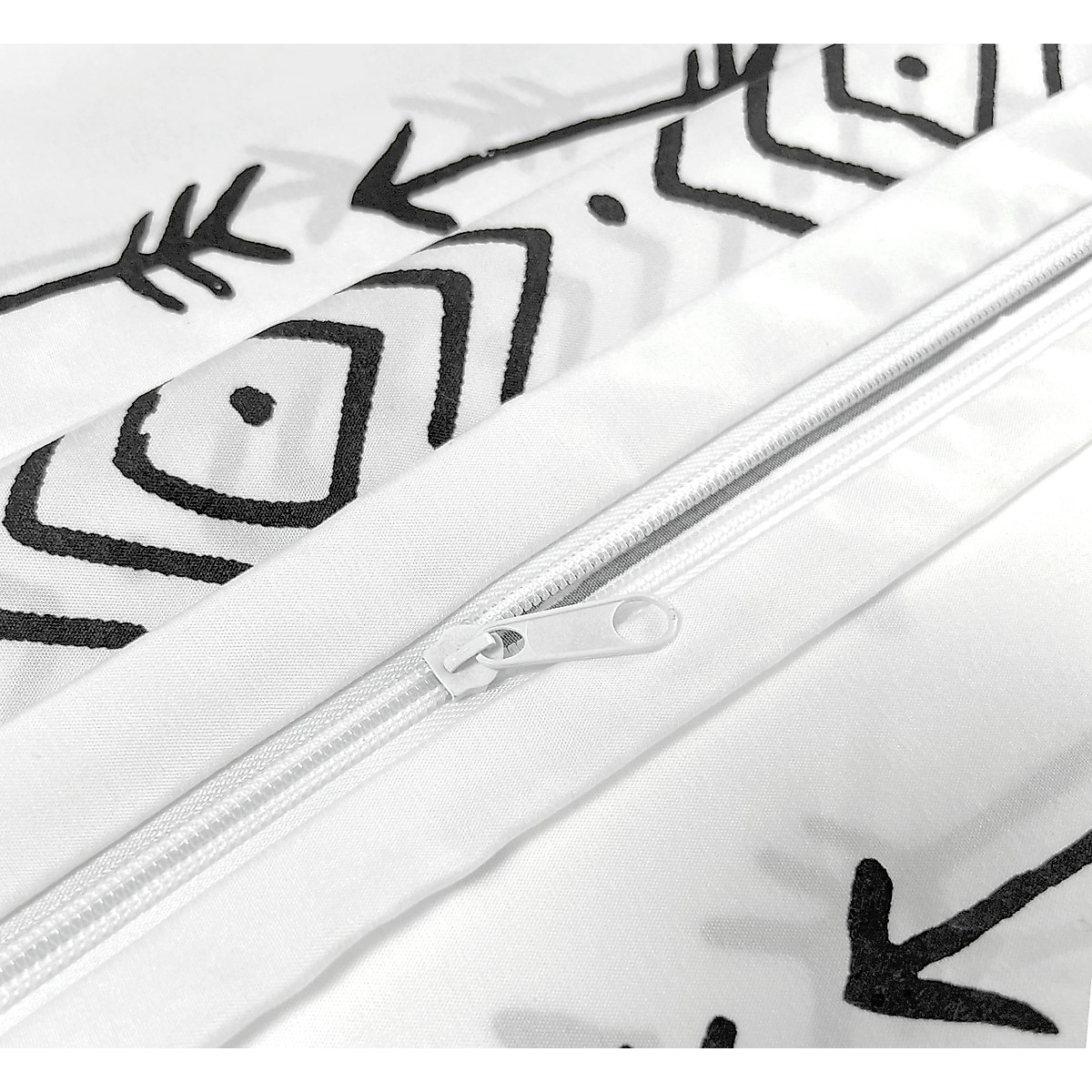 Marina Decoration Ultra Soft Silky Zipper Rich Printed Rayon Derived from Bamboo All Season 2 Pieces Duvet Cover Set with 1 Pillowcase, Simplify Modern Geometric Pattern Twin/Single Size