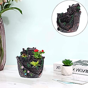 Homoyoyo Flower Vases Decorative 1pc Bonsai Gift Indoor Outdoor Inches Party Desk Scenery Landscape Coffee, Doll Led Container Fleshy Pot, Office Plant Resin Decoration, Pot Statues Plants Pots